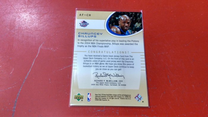 機N】2004-05 SP Game Used【Chauncey Billups】Authentic Fabrics球衣卡 | Yahoo拍賣