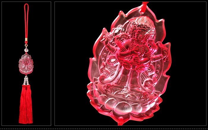 【睿智精品】琉璃佛像車掛 掛飾 五路財神 紅財神 法像莊嚴（GA-3249） | Yahoo拍賣