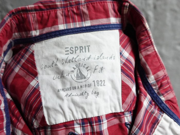 CA 專櫃品牌 ESPRIT 格紋 純棉 長袖襯衫 M號 一元起標無底價E182 | Yahoo拍賣