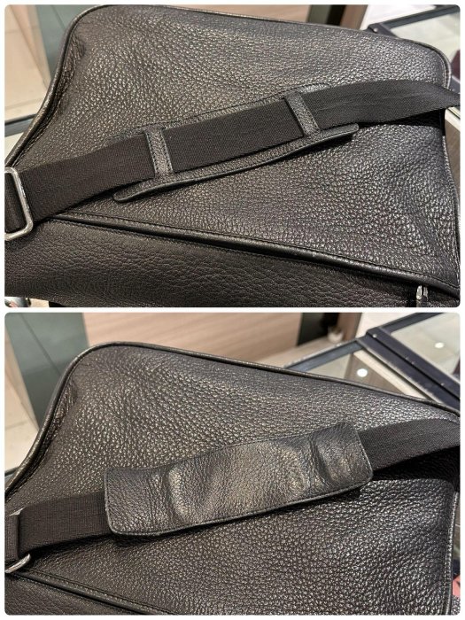 ⭐️ 香榭屋精品店 ⭐️ PRADA 黑色全皮銀釦雙口袋掀蓋大款書包 斜背包肩背包 (B5931) | Yahoo拍賣