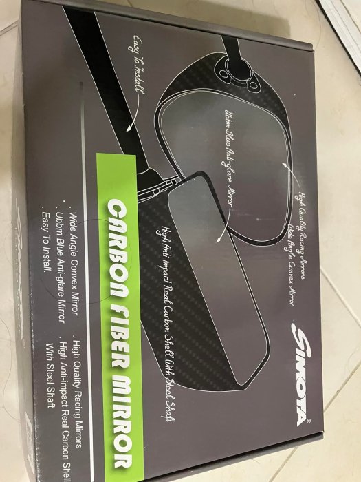 【Speedmoto】SIMOTA 後照鏡 卡夢碳纖維 後視鏡 後照鏡前移 FORCE KRV DRG SMAX 黑曼巴 | Yahoo拍賣