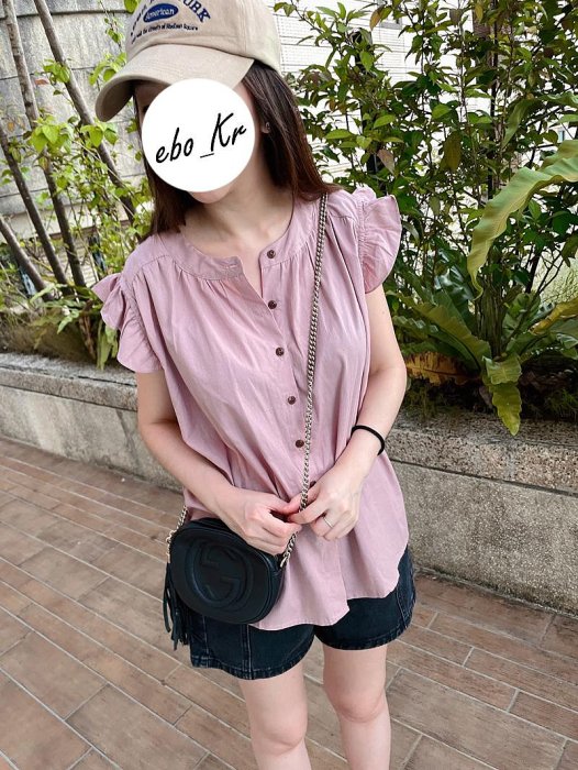 ＊EBO_KR＊韓【7月季末優惠小暖身】速搶現貨 售完即關$690→539 簡約微散造型三分小拋袖開釦襯 | Yahoo拍賣