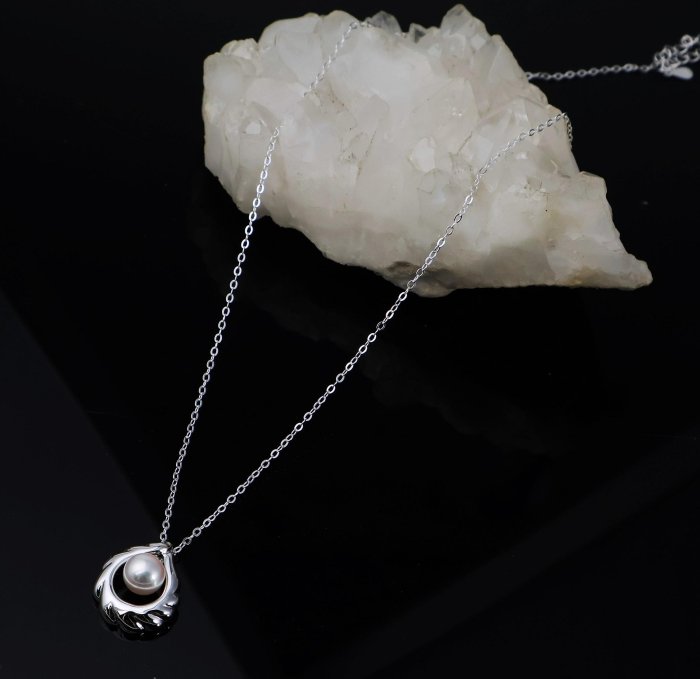 【桑園の】s925銀鍊~天然 正圓珍珠 MIKIMOTO 御木本 7mm 高品 粉光真珠 項鍊 鎖骨鍊 T 7465 | Yahoo拍賣