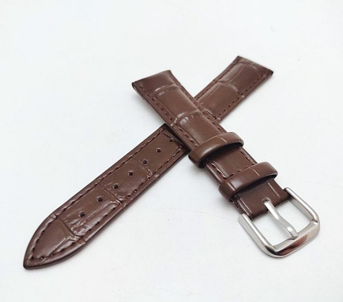 【timekeeper】 全新20mm咖啡色皮錶帶+拆錶帶工具+錶耳針 | Yahoo拍賣