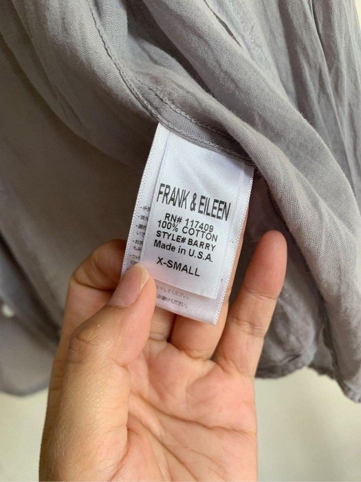 Apt.3r 美國Frank&Eille正品 深灰色親膚純棉襯衫 加州製造 XS | Yahoo拍賣