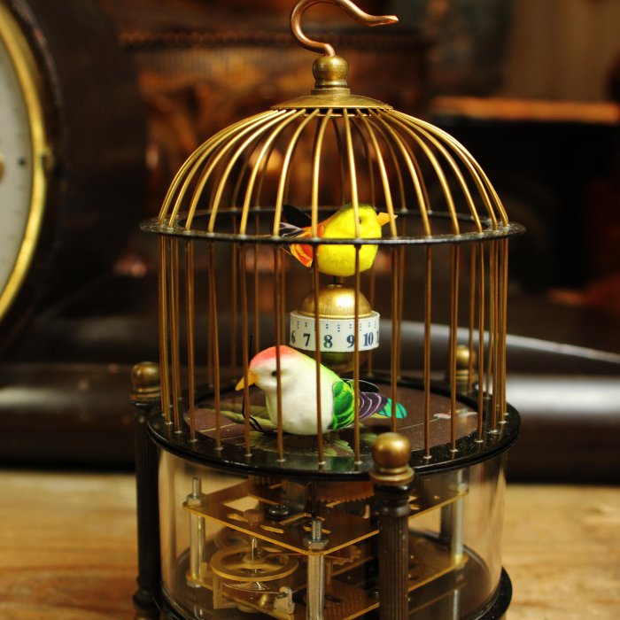 【桑園の】早期收藏 黃銅鳥籠 機械鐘 古裝飾 賞品 (委託品) Q 8006 A01 | Yahoo拍賣