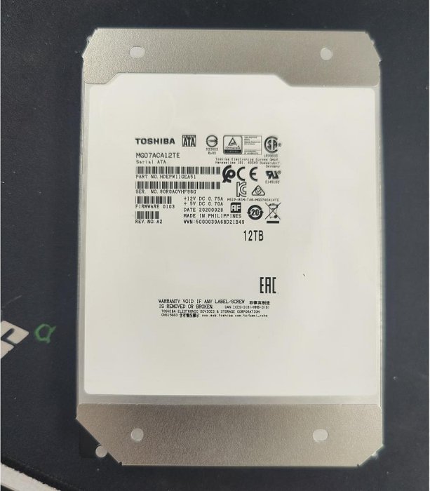 Toshiba/東芝 MG07ACA12TE 12T 伺服器 監控 SATA 256M企業級硬碟 | Yahoo拍賣