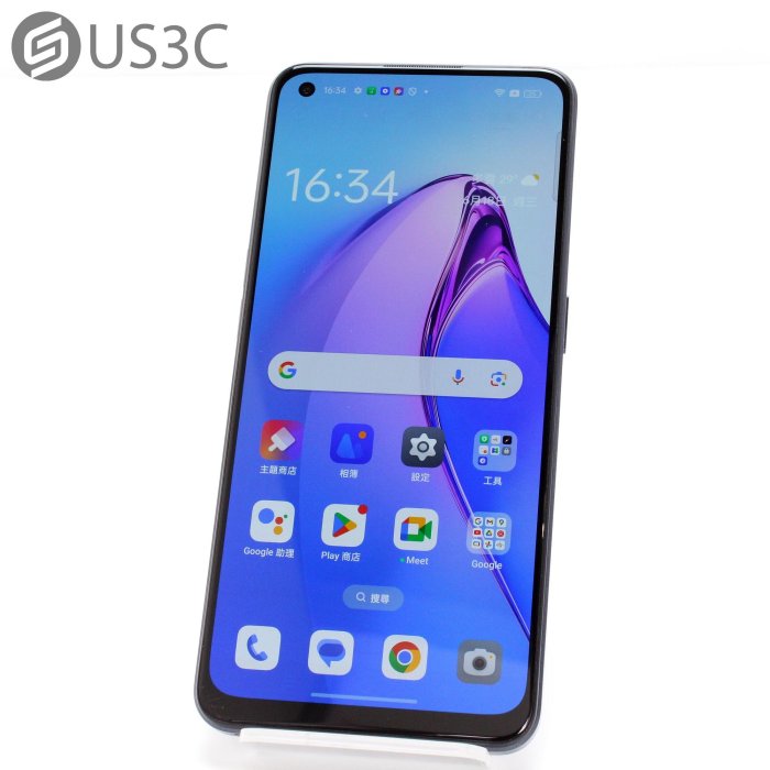 【US3C-台南店】【一元起標】OPPO Reno 8 8G/256G 5G CPH2359 6.4吋 微光黑 90Hz螢幕 一體成型流線機身 ...