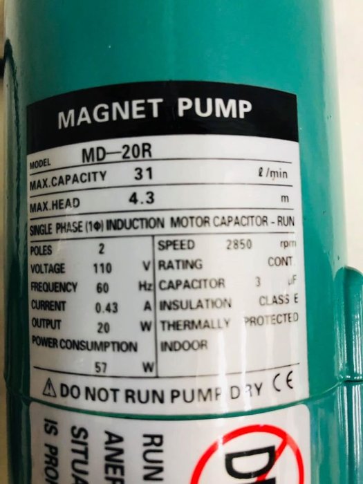 全新 MD-20R 插管機型 單相 110V 耐酸鹼幫浦-無軸封幫浦-化工幫浦-底部過濾-規格與IWAKI一模一樣。 | Yahoo拍賣