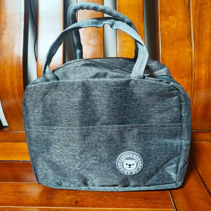 【za5858】聚亨股東會紀念品-小熊保溫保冷袋 便當袋 提袋 有拉鍵 灰色(Bn2) | Yahoo拍賣