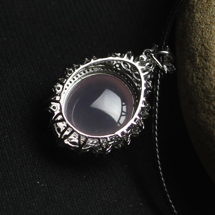 【桑園の】高冰 紫羅蘭 大蛋面 紫玉髓 華麗 項鍊 Q 7439 | Yahoo拍賣