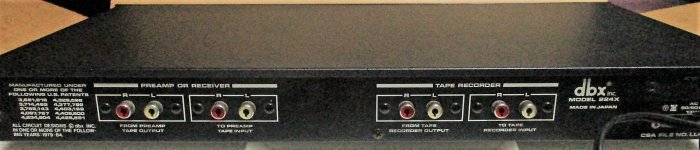 日本／dbx 224X Type II Tape Noise Reduction System／附訊號線1組＋3組李茲線 | Yahoo拍賣