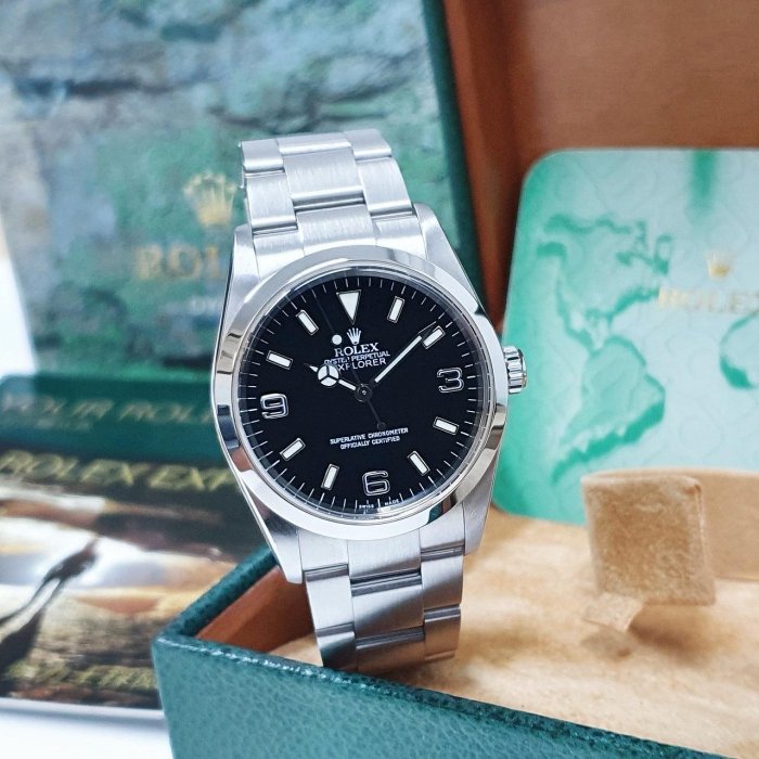 ROLEX勞力士 114270 Explorer 探險家一號 369夜光數字面盤 簡約大方 錶徑36 大眾當舖B545 | Yahoo拍賣