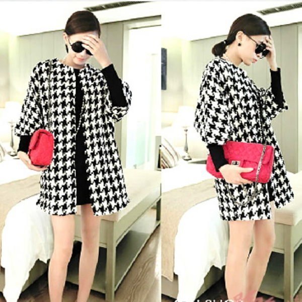 大衣 #E-070 千鳥格紋大衣款 | Yahoo拍賣