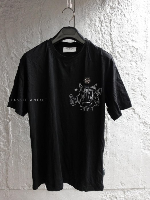 CA 德國設計師品牌 Philipp Plein 全新 黑色 純棉 休閒短t M號 一元起標無底價E525 | Yahoo拍賣