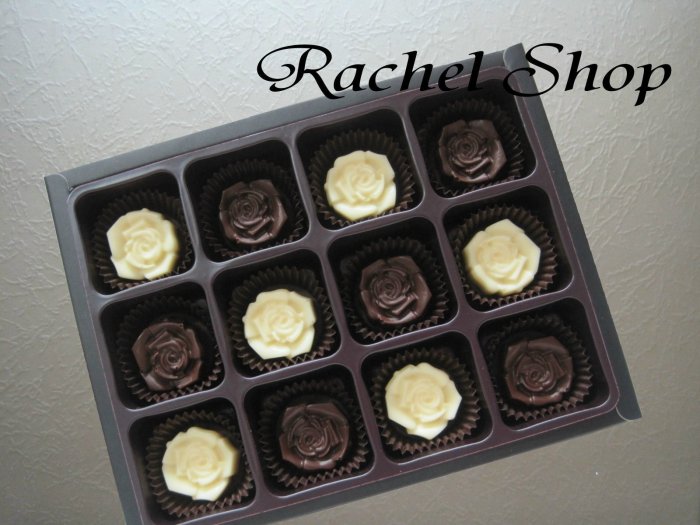12入玫瑰巧克力 生日.婚禮.白色情人節.姐妹禮.聖誕節 Rachel Shop芮秋菓子禮坊 | Yahoo拍賣