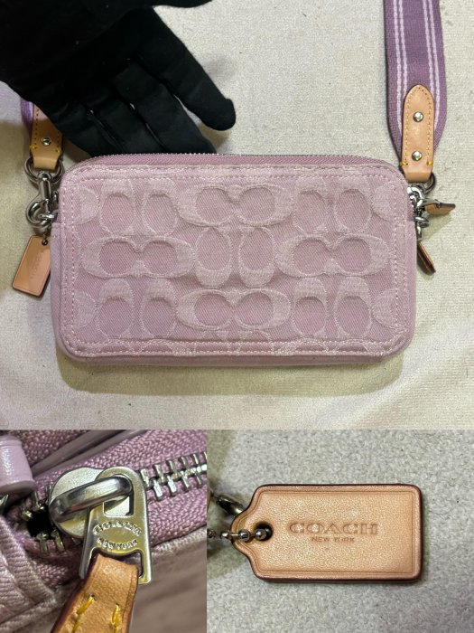 一元起標 全新 正品 Coach蔻馳 牛仔相機📷側背包 粉紫色單寧包 浮雕斜背包 托特包丹寧隨行包小廢包 斜挎包 精品包 | Yahoo拍賣