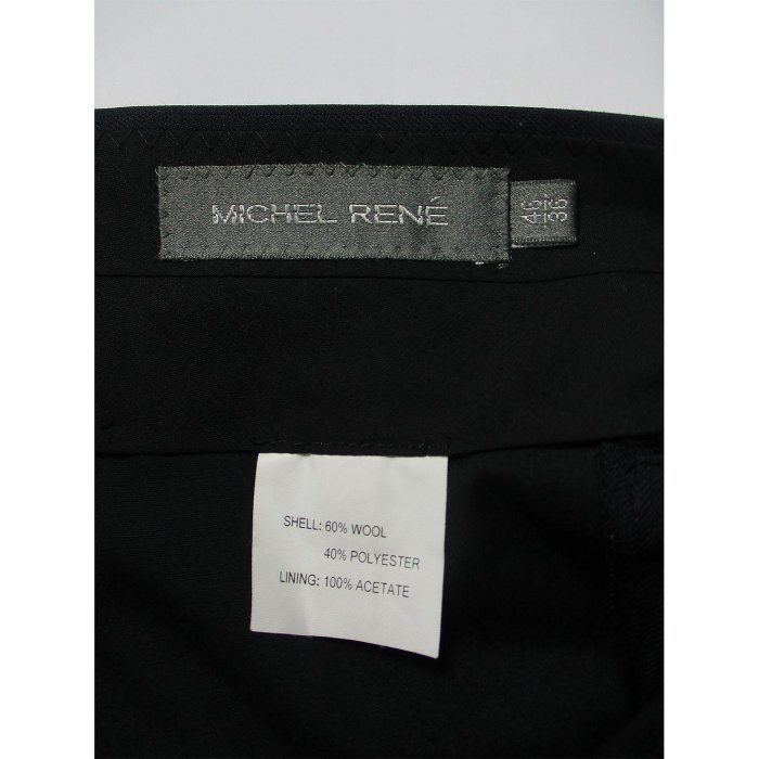 男 ~【MICHEL RENE】黑色羊毛西裝長褲 36/46號/實量腰圍約35吋(6A112)~99元起標~ | Yahoo拍賣