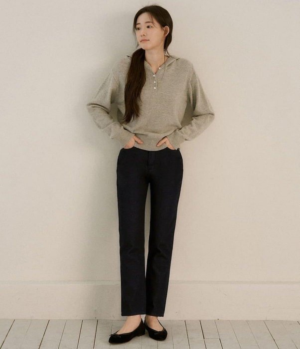 Hello V 正韓製 長腿女孩顯瘦剪裁深單寧牛仔褲*圖片色*【S0331-117】 | Yahoo拍賣