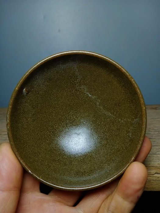 推薦宋金時代磁州窯茶葉末釉折沿盞，33cm高10cm口徑，古韻十足老窯瓷，經典器型流-304 | Yahoo拍賣