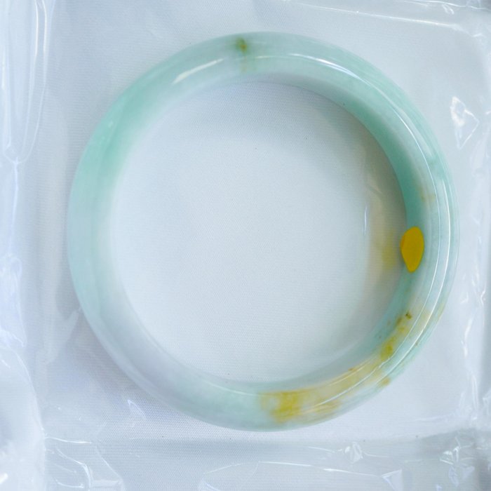 【東品舘】天然緬甸玉A貨『冰芙蓉Q潤水頭好淡雅天空藍綠微紫帶黃』翡翠玉鐲 #17.3(53mm)@122227 一元起標 | Yahoo拍賣
