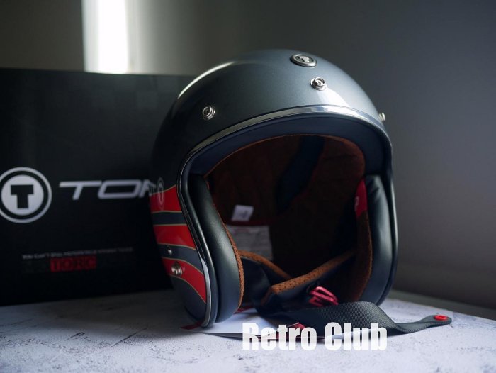 Retro CLUB【一元起標】【全新】美國品牌 TORC Helmets T-50 灰色 3/4 騎士帽 復古安全帽 C25715 | Yahoo拍賣