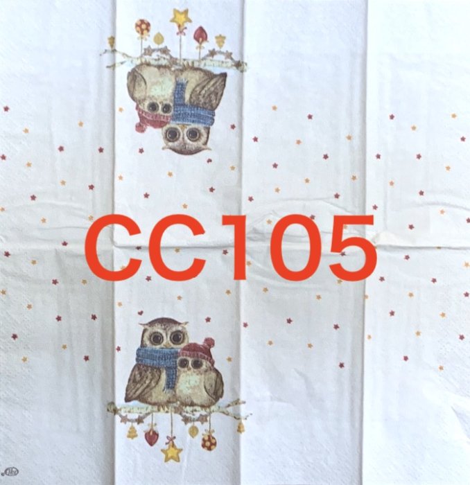 波弟彩繪拼貼/蝶谷巴特/餐巾紙CC105可愛貓頭鷹/21X21CM 一張6元 | Yahoo拍賣