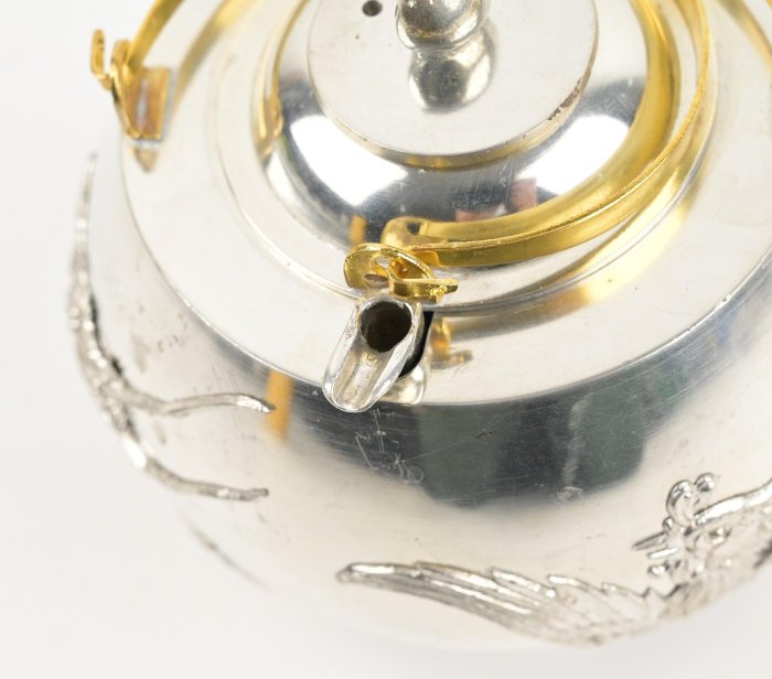 《玖隆蕭松和 挖寶網R》金屬 龍鳳呈祥 暖酒壺 燙酒壺 擺件 (11571) | Yahoo拍賣