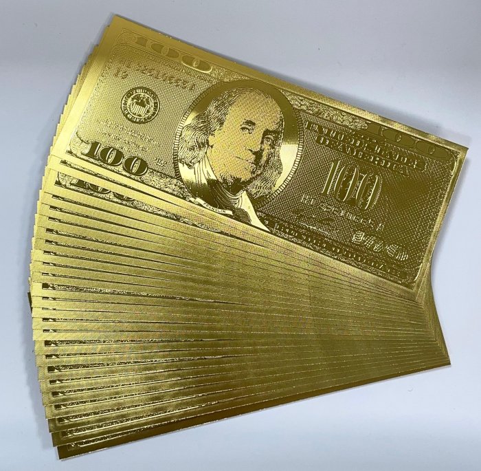 【週一21:00】59~W81~美國100元金箔鈔票25枚 | Yahoo拍賣