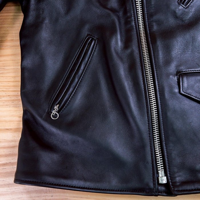 6/9(一)結標【Schott】二手美品《40(L)》603USA 經典黑色牛革立領斜拉鏈騎士皮衣 一元起標 | Yahoo拍賣