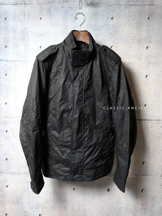 CA 西班牙品牌 ZARA MAN 黑色 軍裝騎士 純棉 休閒夾克 M號 一元起標無底價B792 | Yahoo拍賣