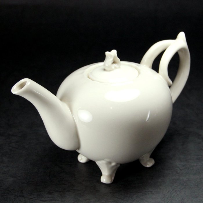 【桑園の】 白瓷茶壺 牙白四足單泡茶壺 大號單泡茶壺 K 4105 | Yahoo拍賣