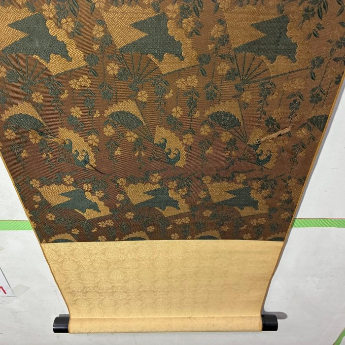 【藏舊尋寶屋】老日本 空白話軸 扇紋底 水墨書法字畫軸/掛軸(一元起標)※2601051210400-18J※ | Yahoo拍賣