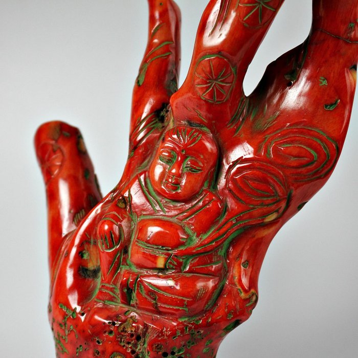 【桑園の】古董藝術 珊瑚 雕刻品 擺件 (委託品) D 5079 B27 | Yahoo拍賣