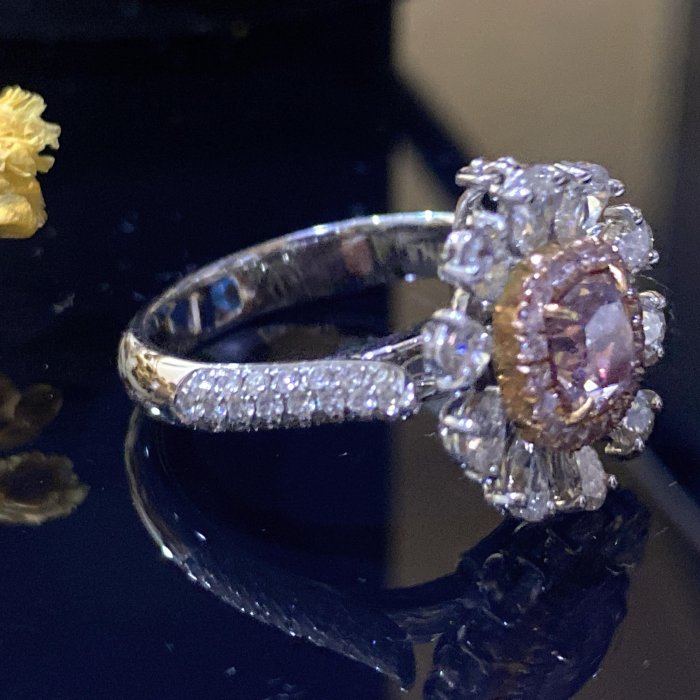 賠售換現1.01克拉粉紅鑽配鑽1克拉 18K金戒墜兩用款鑽戒附GIA鑑定書 | Yahoo拍賣