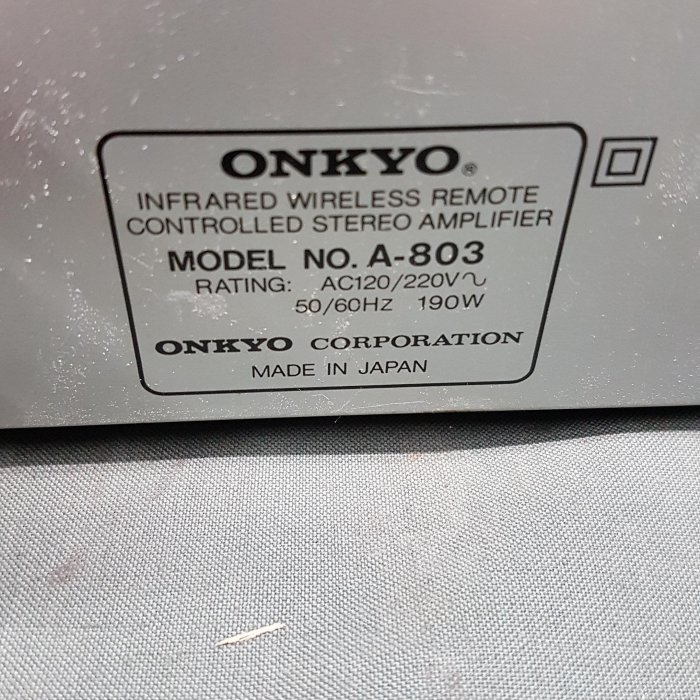 紅螞蟻跳蚤屋 -- (H792) ONKYO 安橋 A-803 擴大機 二手良品/限自取 請看說明【歡迎下標】 | Yahoo拍賣