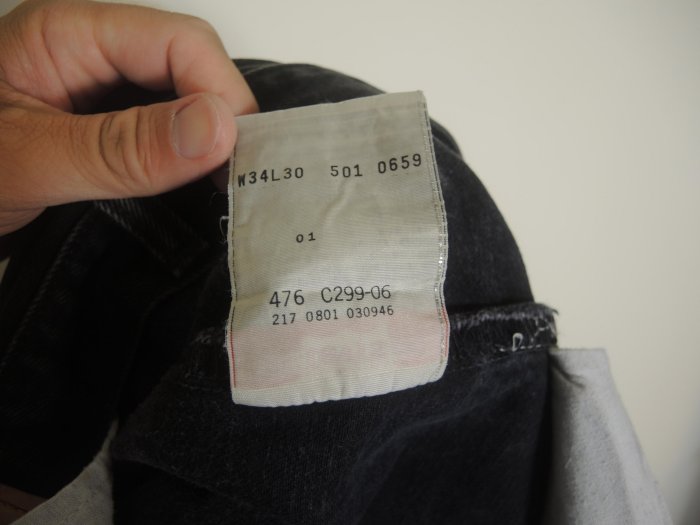 Furugi Shop 美國百年老牌 Levis 經典501 復古 黑色 鉚釘 單寧直筒牛仔褲 一元起標 1G645 | Yahoo拍賣