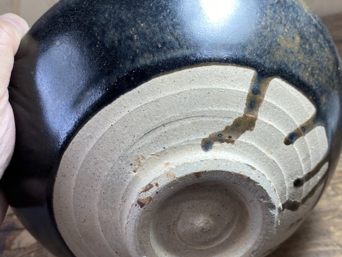 宋金時代河南黑釉鐵繪褐斑大碗~徑18.5高7cm | Yahoo拍賣