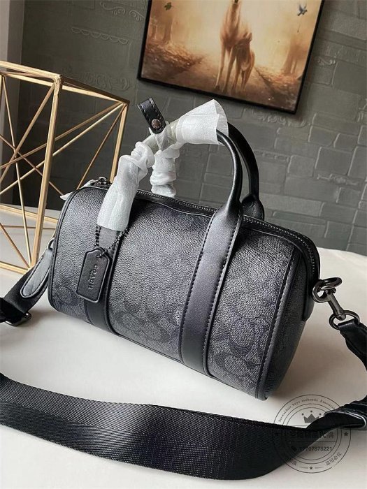 空姐精品代購 限時免運 COACH CA186 COTHAM 蔻馳熱賣新款 枕頭包 24號行李包 波士頓 單肩斜挎 側背手提包 男女通用 時尚 ...