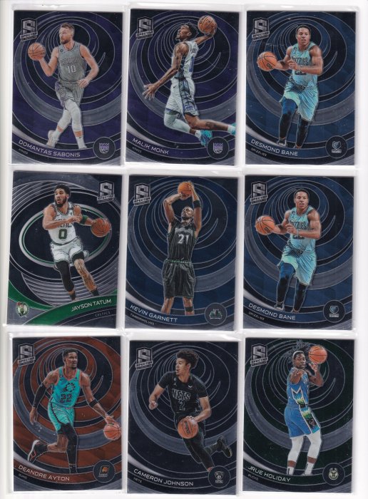 C2020-21 SPECTRA籃球系列 特卡 多球員 9張 JAYSON TATUM 賽爾提克隊 NBA球員卡 | Yahoo拍賣