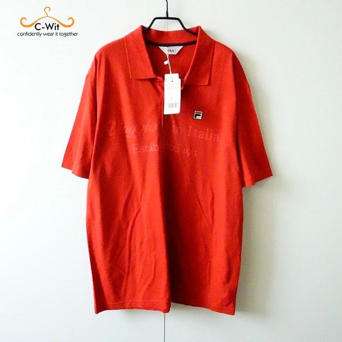 男╭＊一元起標～當 我 們 在 衣 起C-WIT＊╯全新專櫃FILA亮眼簡單休閒款POLO上衣2XL | Yahoo拍賣