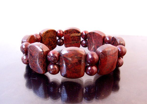 小風鈴～天然高檔20mm三江雞血石手鍊(寬板手排) ~重:43g 招正財.硃砂避邪 | Yahoo拍賣