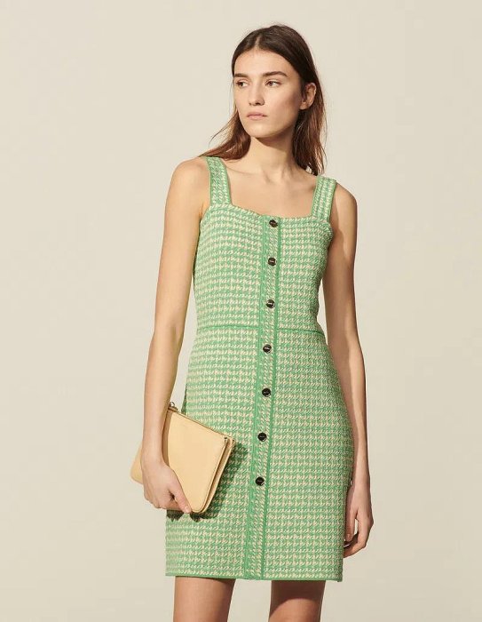 Sandro 清新綠色小香風洋裝 | Yahoo拍賣