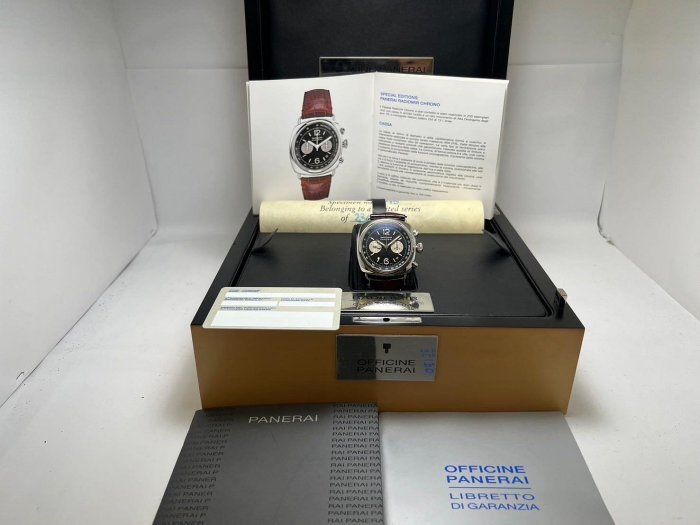 【黃忠政名錶】沛納海 Panerai pam163 cal.valjoux 234 九成新 44mm 附原廠空白保卡2003限量版證書及錶盒 ...
