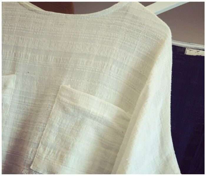 【QINA精品】春夏新款文藝範棉麻口袋寬鬆短袖上衣T恤 | Yahoo拍賣