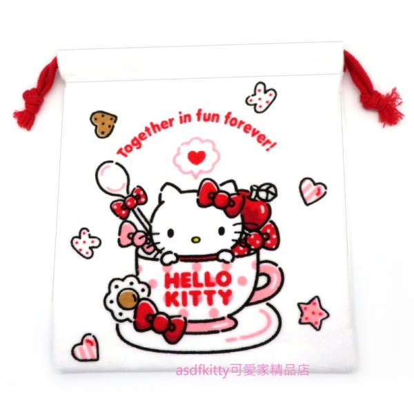 asdfkitty*KITTY毛巾布材質束口袋/收納袋/置物袋-也可當禮物袋-日本正版商品 | 收納袋/包 | Yahoo購物中心