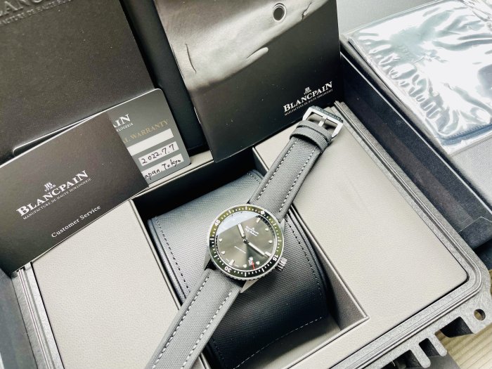 ~路米名品~ BLANCPAIN 50噚 黑陶瓷 43mm 300米 潛水錶 陶瓷圈 美品 | Yahoo拍賣