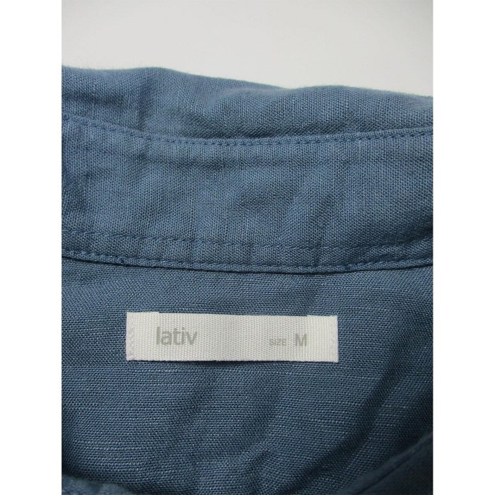 男 ~【lativ】冷灰藍休閒襯衫 M號(6A176)~99元起標~ | Yahoo拍賣