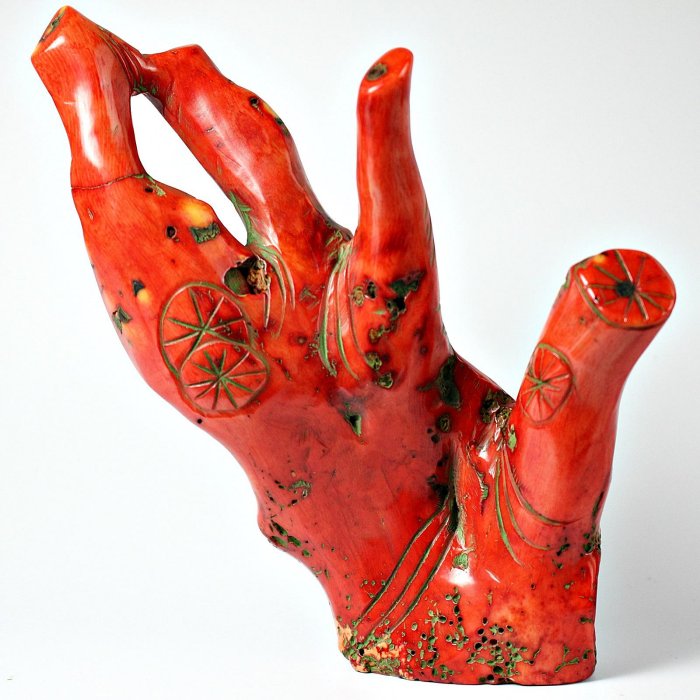 【桑園の】古董藝術 珊瑚 雕刻品 擺件 (委託品) D 5079 B27 | Yahoo拍賣