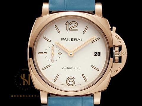 【鴻昇名錶】 PANERAI 沛納海 Luminor Due PAM01045 PAM1045 玫瑰金材質 象牙白色面盤 三日鍊 快拆錶帶 ...